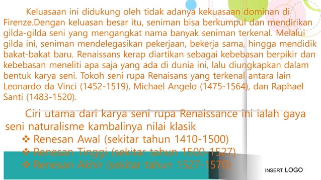 Perkembangan Seni Rupa Renaissance | PPTX