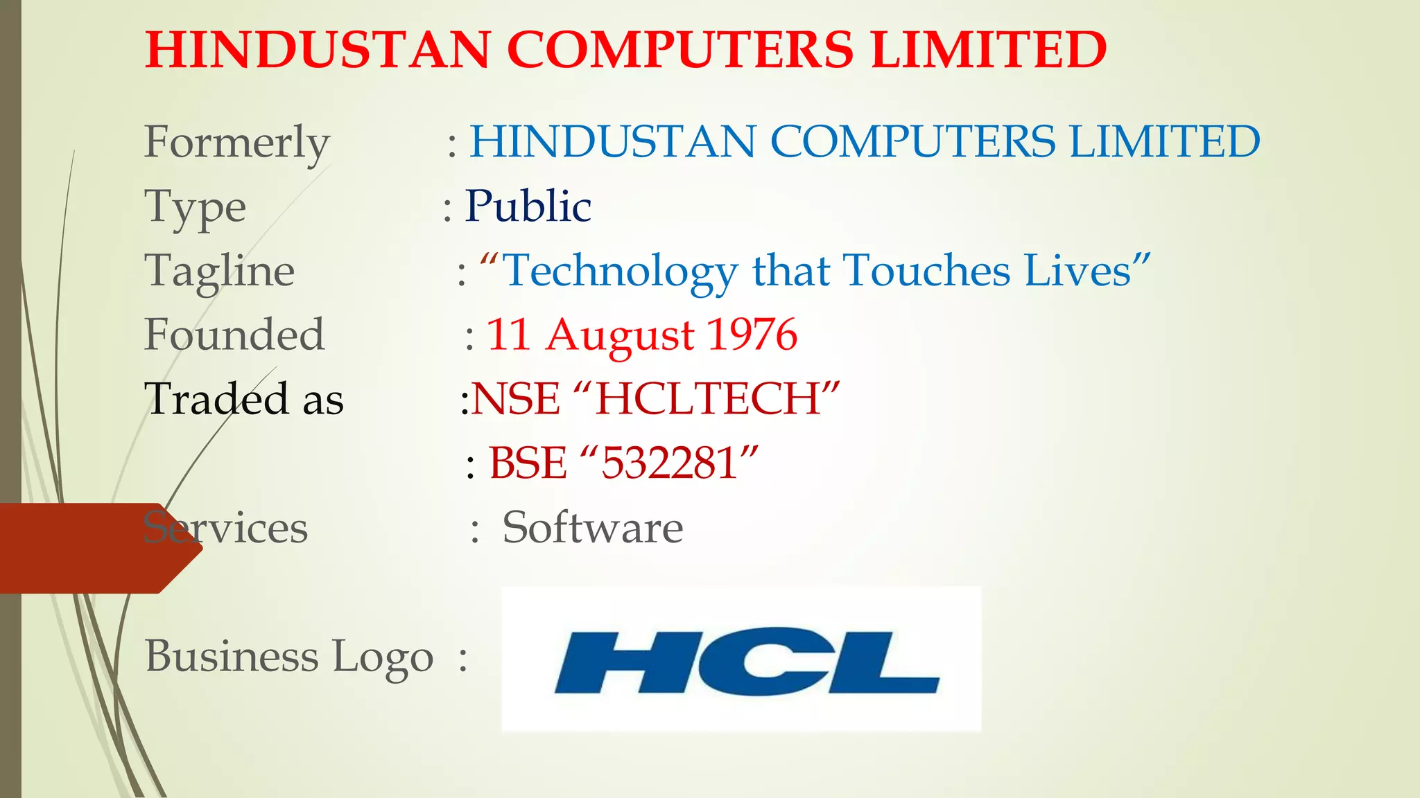 HCL Company details | PPTX