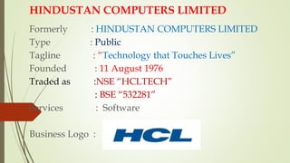 Hcl Technologies That Touches Lives