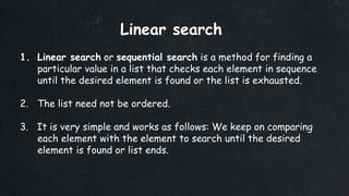 Linear Search | PPTX