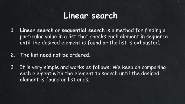 Linear Search | PPTX