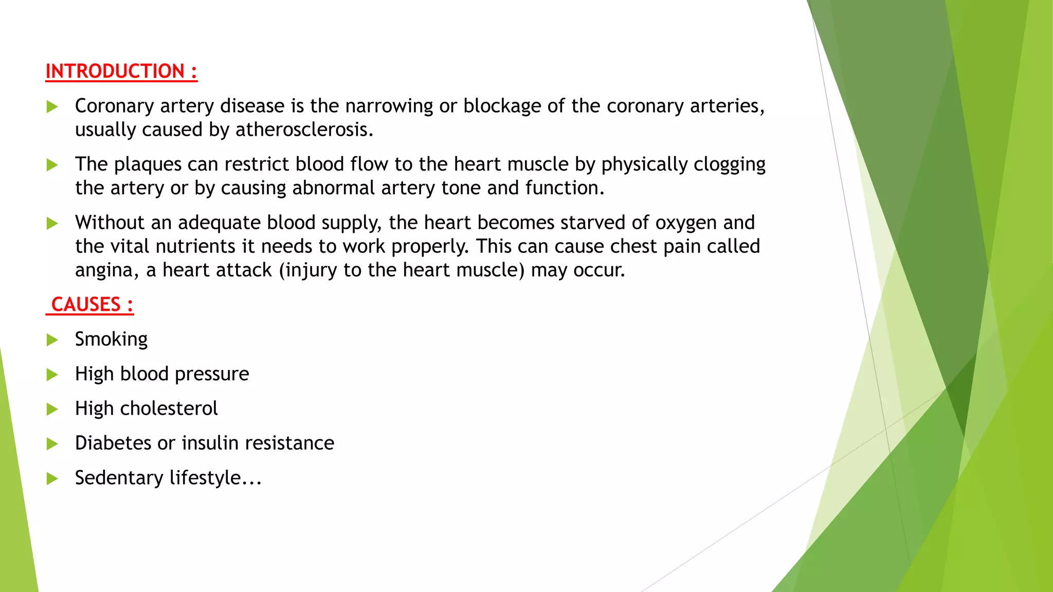 Case presentation on coronary artery disease /Coronary Artery Disease ...