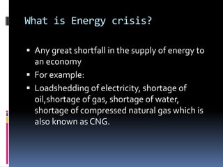 Energy Crisis | PPTX