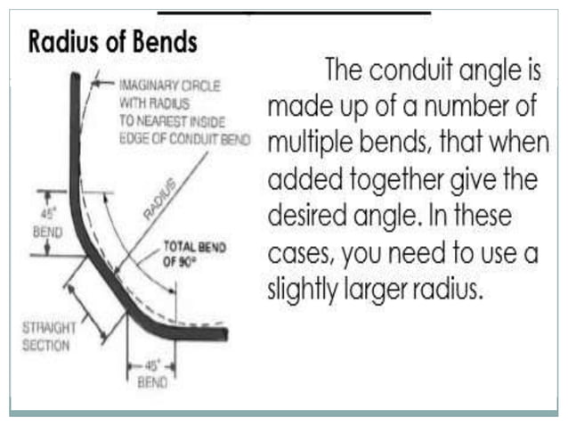 ppt. no.19bending conduit-raduis of bends.pptx | Physics | Science