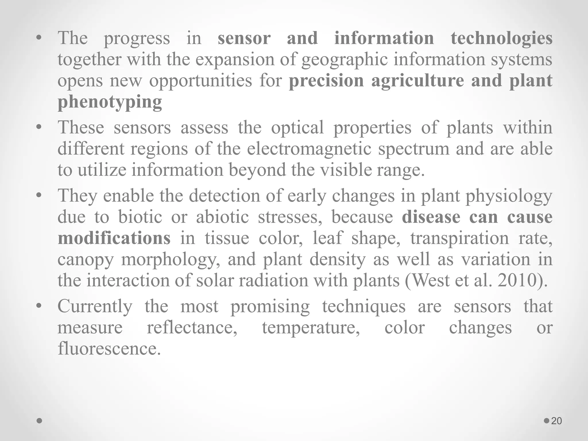 Optical Sensors in Plant Disease Detection | PPTX