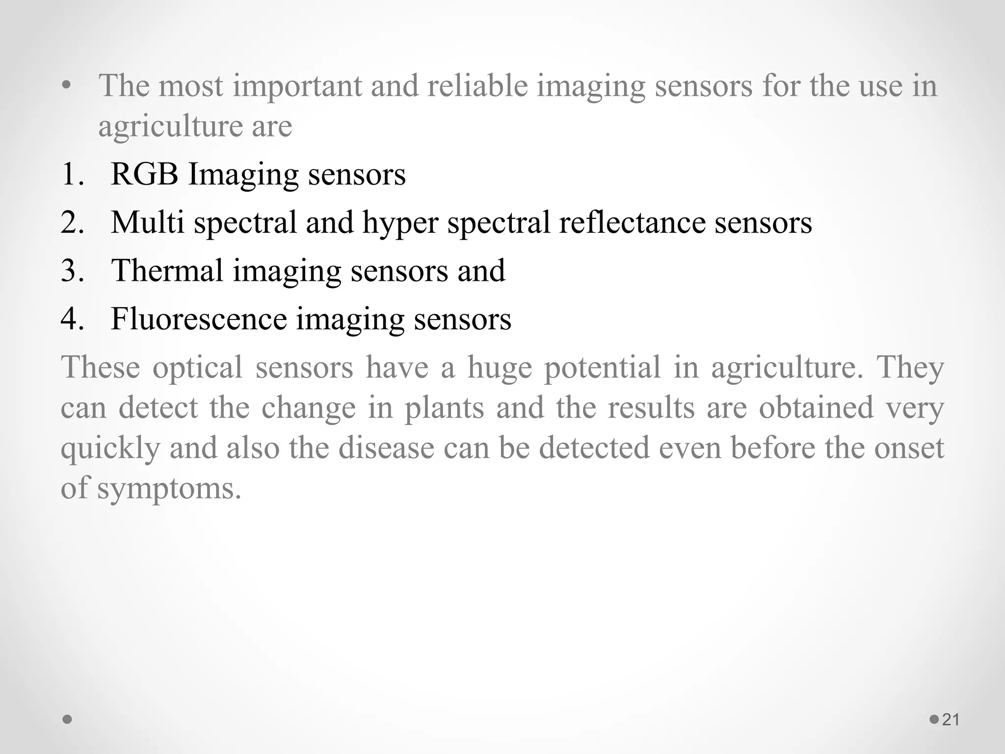 Optical Sensors in Plant Disease Detection | PPTX