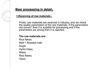 Beer production ppt | PPTX