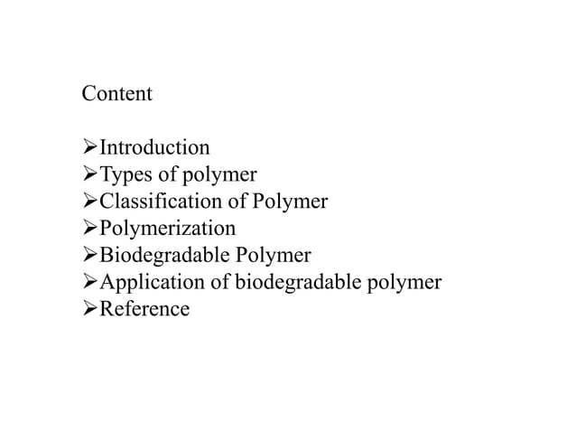 POLYMERS | PPT