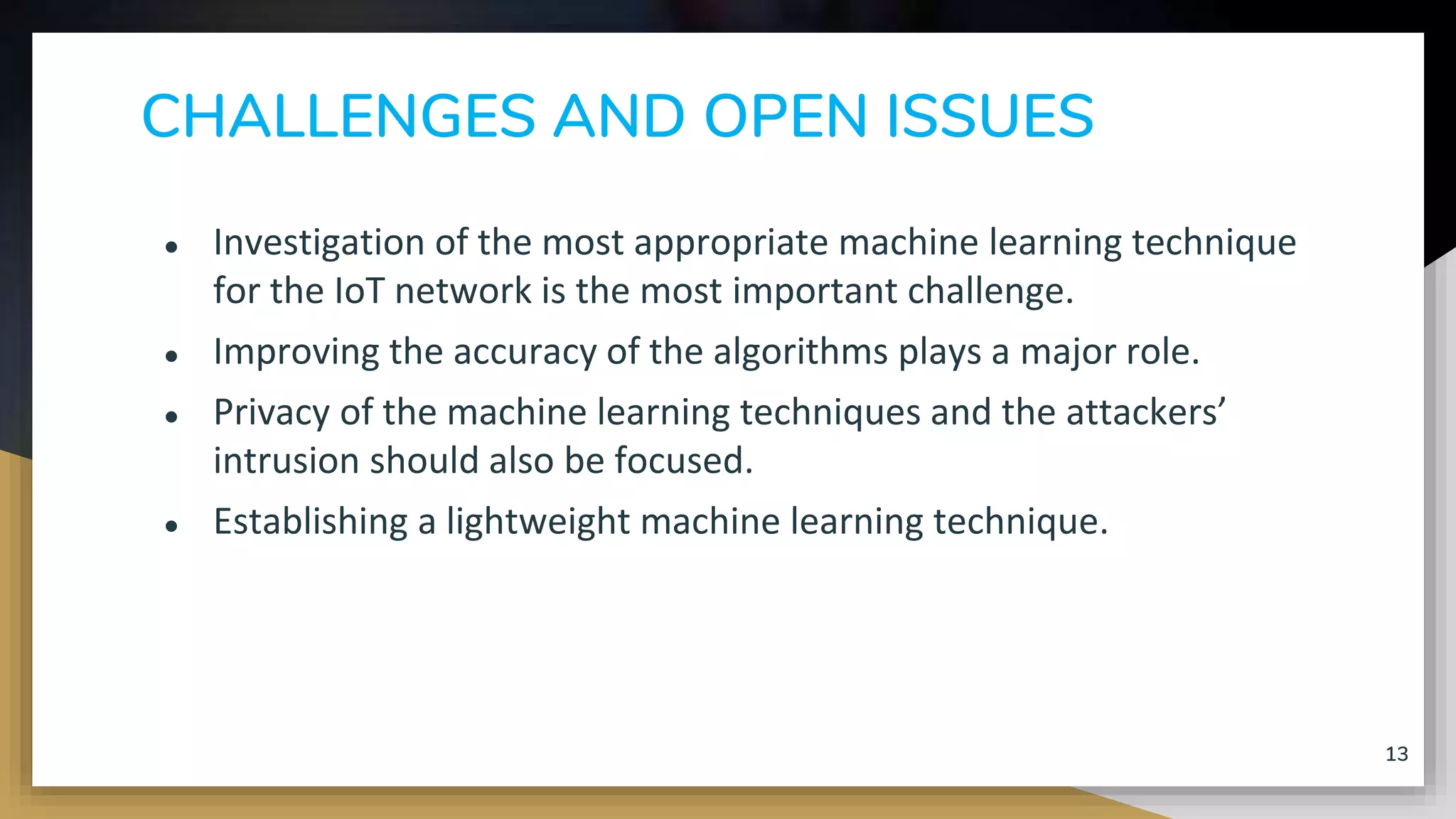 Machine Learning in IOT | PPTX