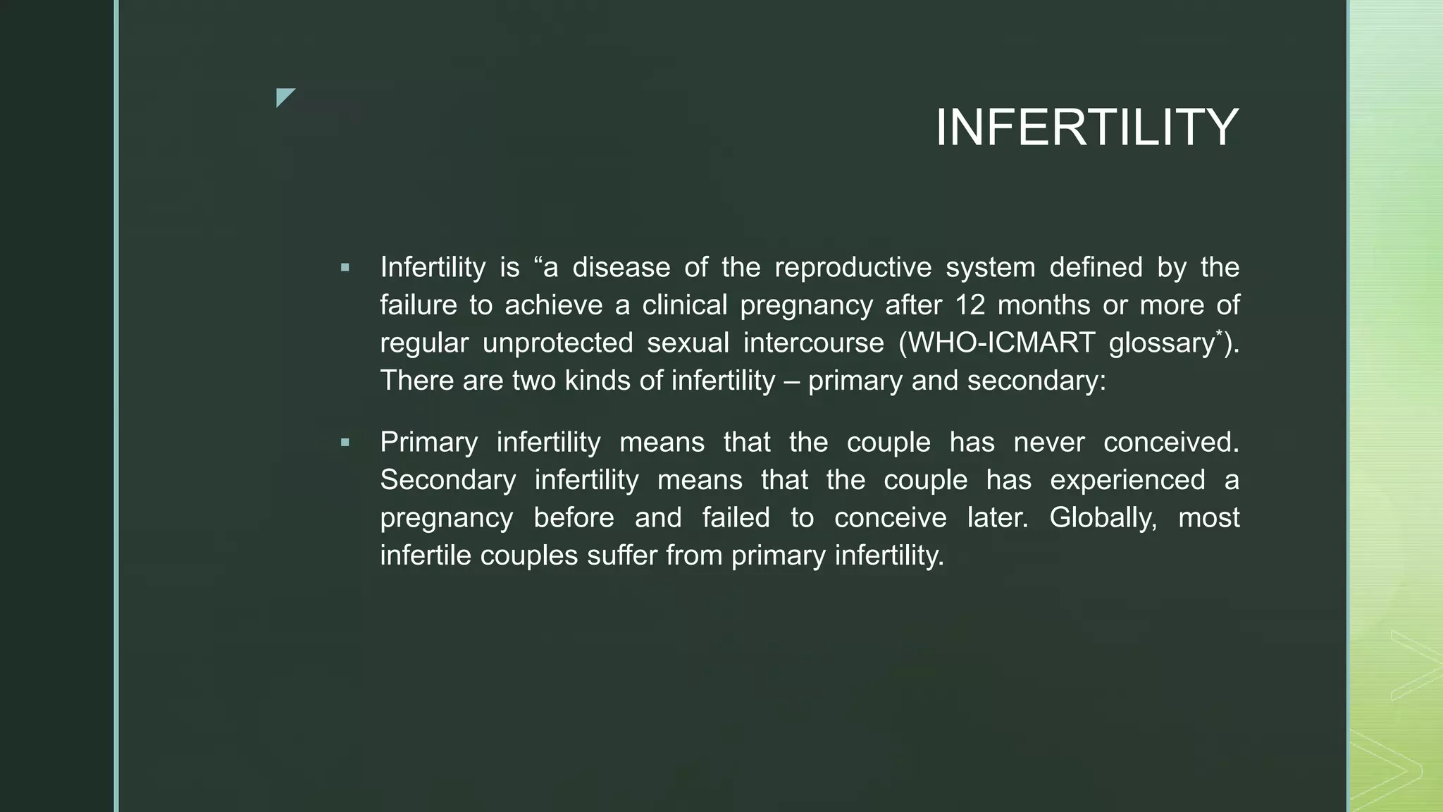 Female infertility and its causes | PPTX