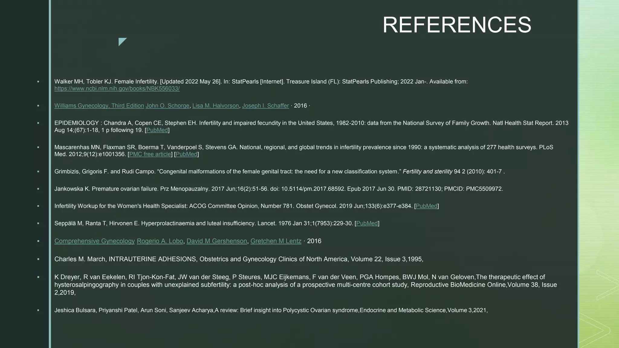 Female infertility and its causes | PPTX