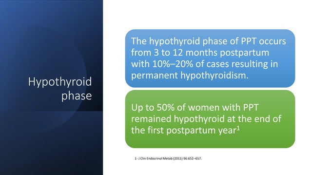 Post-partum thyroiditis (PPT) | PPTX | Thyroid Disorders | Endocrine ...