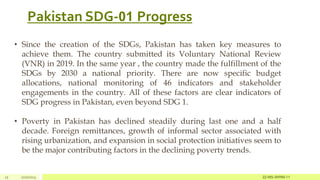 SDG Goal 1 (No Poverty) and its Progress in Context of Pakistan | PPT
