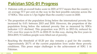 SDG Goal 1 (No Poverty) and its Progress in Context of Pakistan | PPT