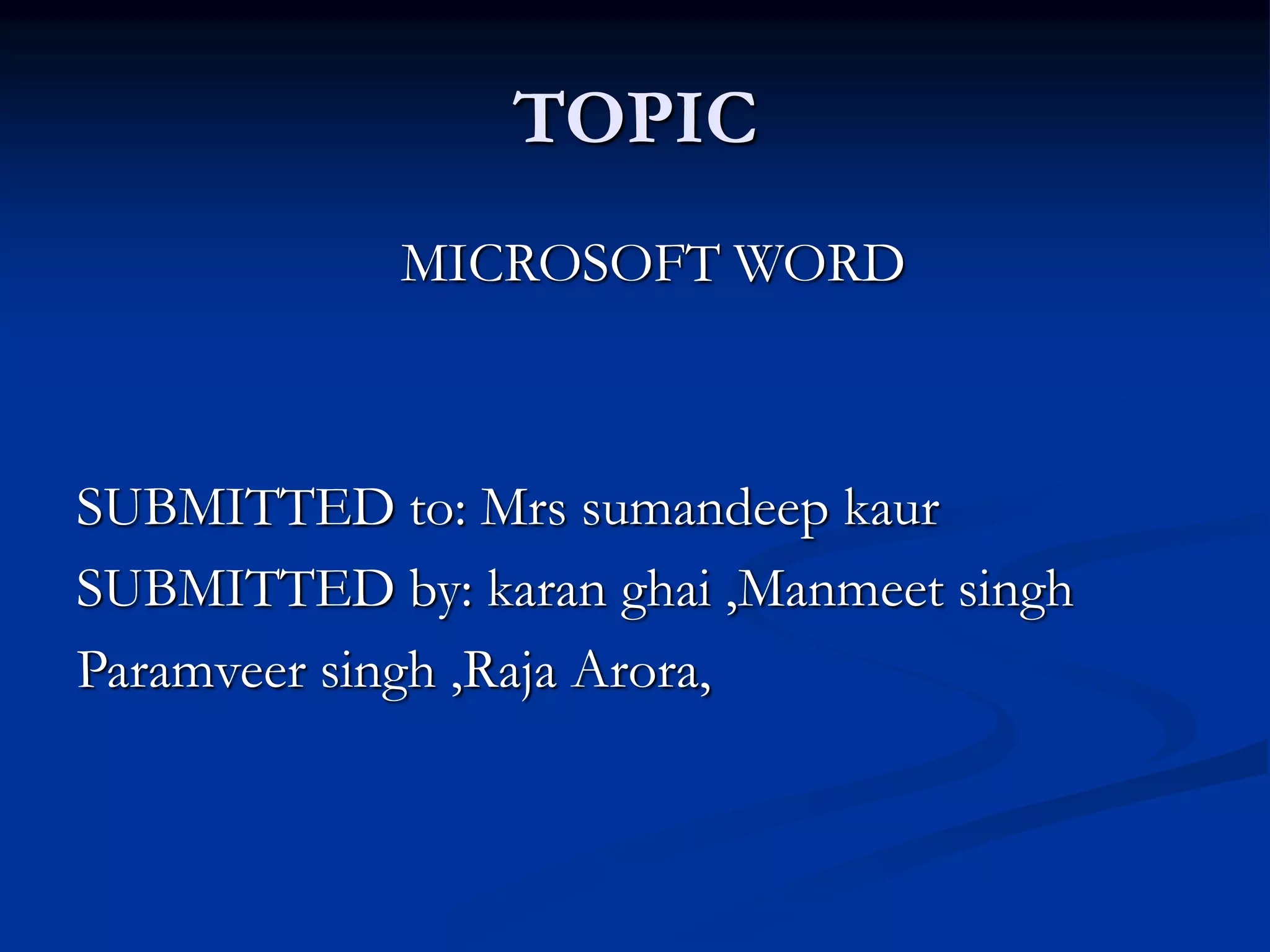 Microsoft ppt | PPTX