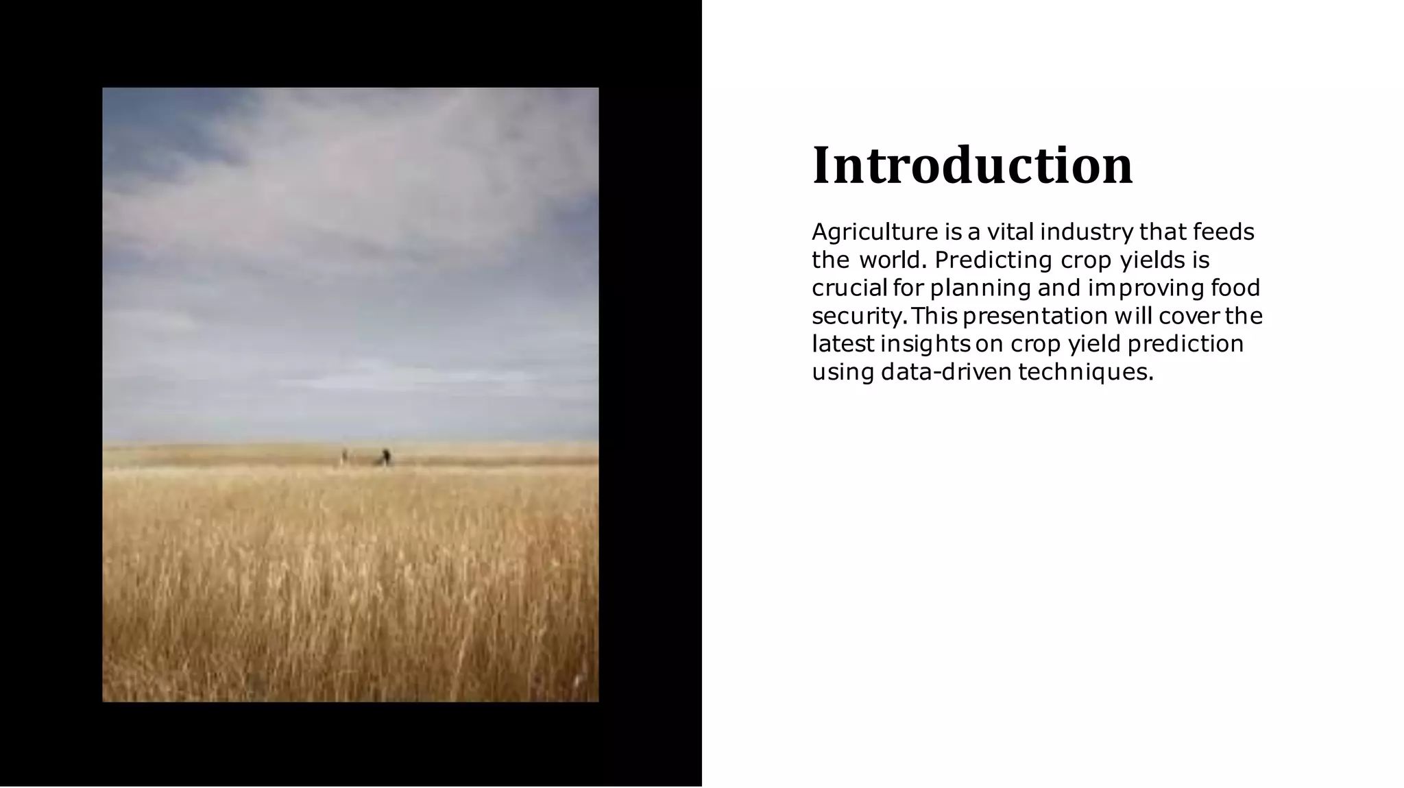 Crop Yield Prediction Pptx Agriculture Industries