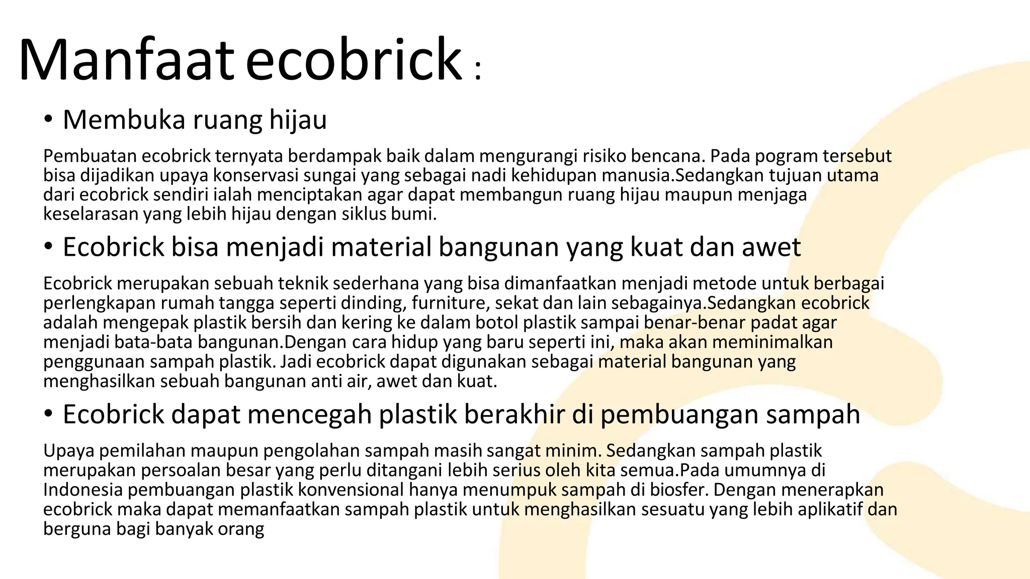 power point ecobrick solusi limbah plastik | PPTX
