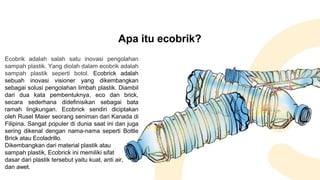 power point ecobrick solusi limbah plastik | PPTX