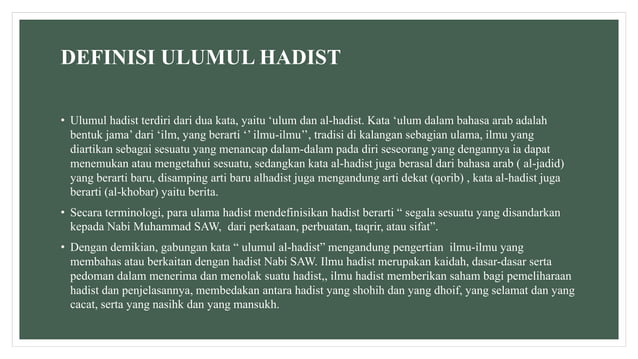 ppt .TERMINOLOGI DAN SEJARAH PERKEMBANGAN ULUMUL HADITS.pptx