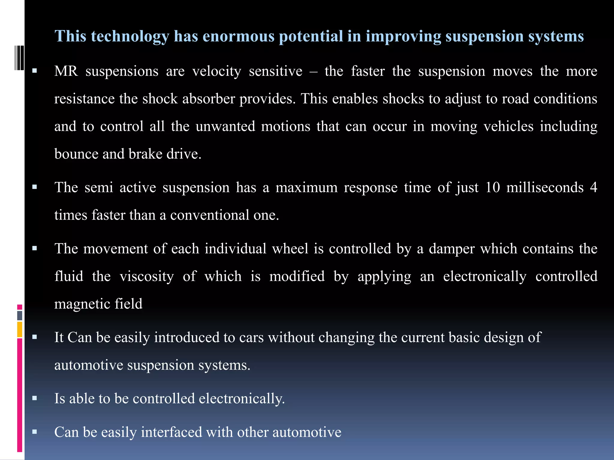 Magnetorheological damping for semiactive suspension system.ppt