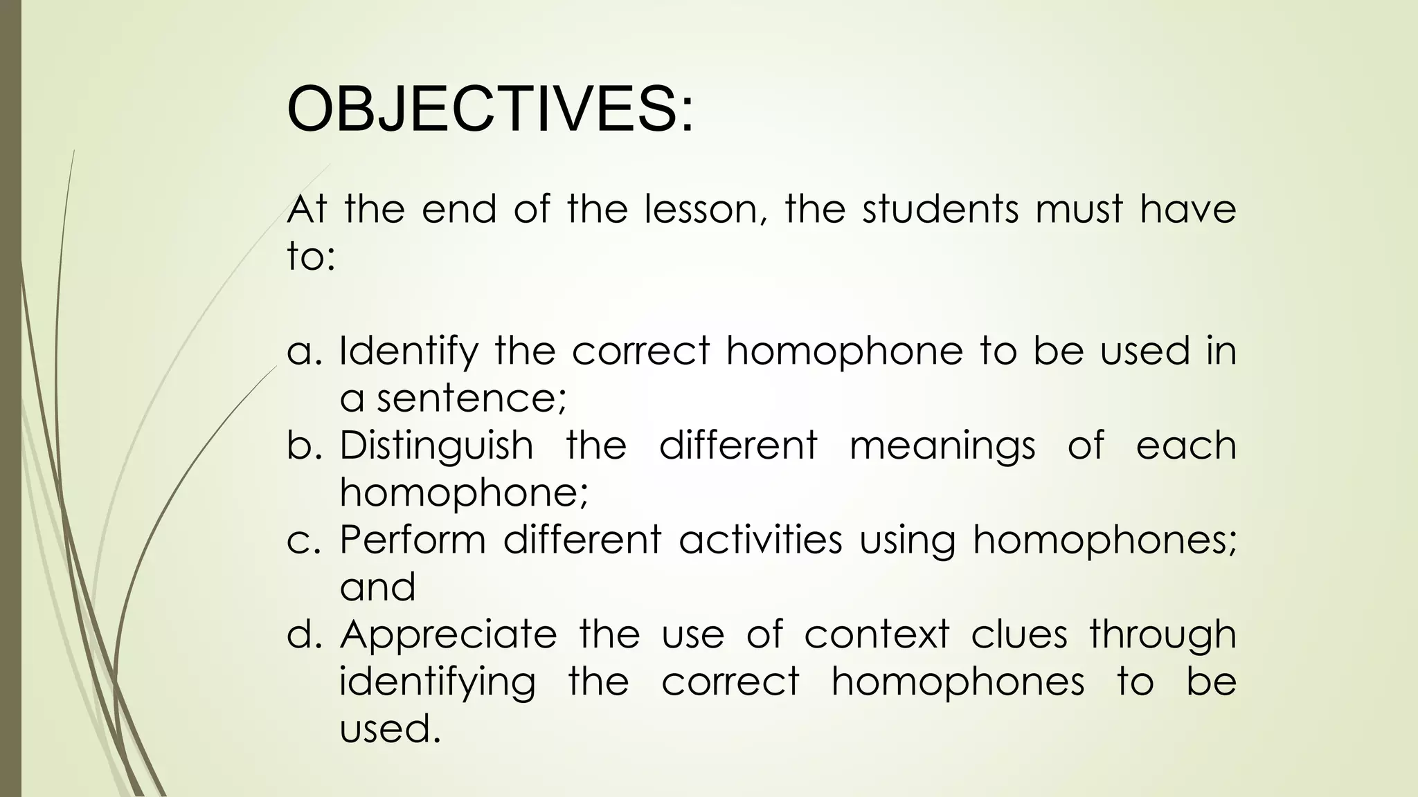HOMOPHONES | PPT