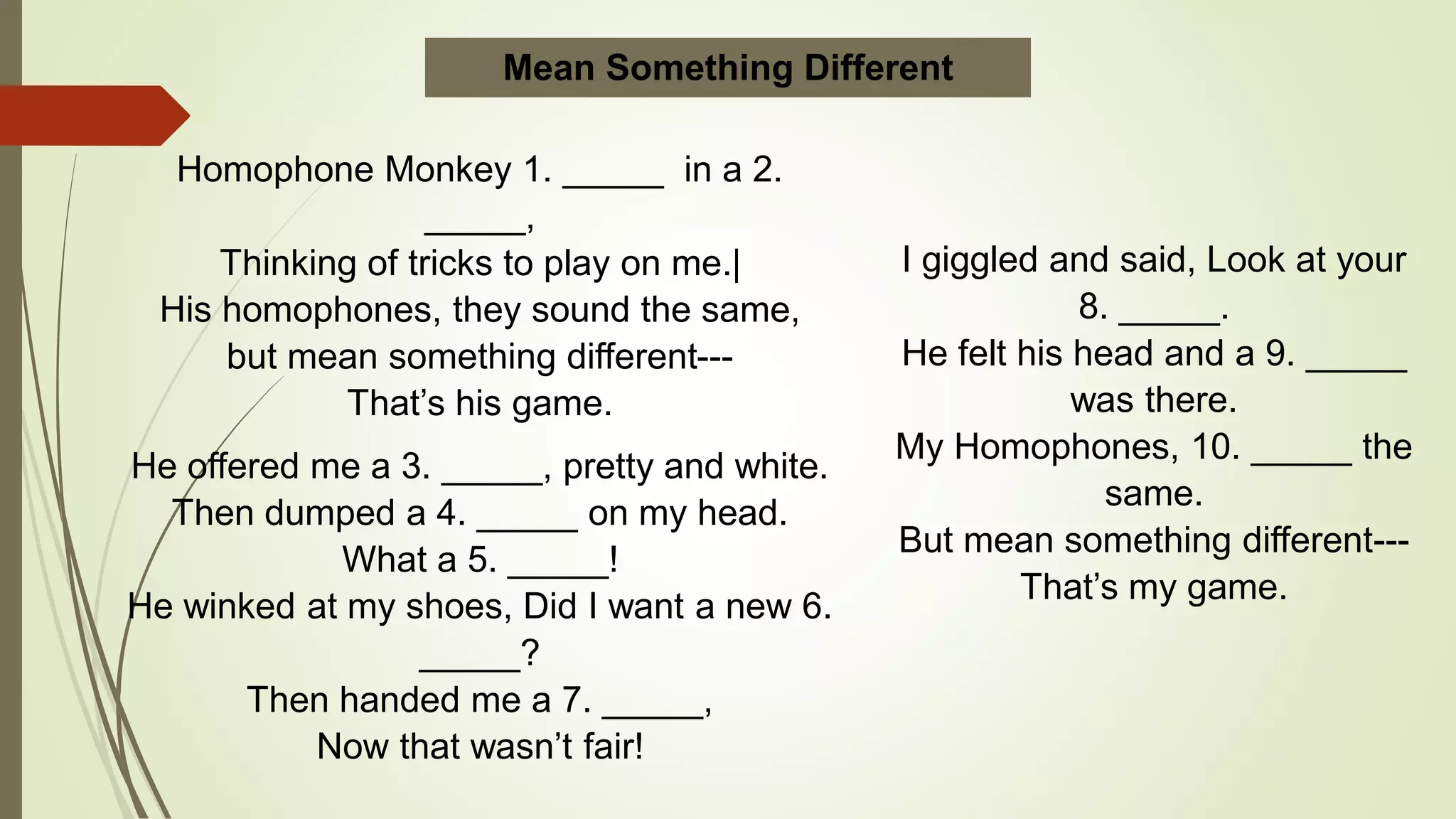 HOMOPHONES | PPTX