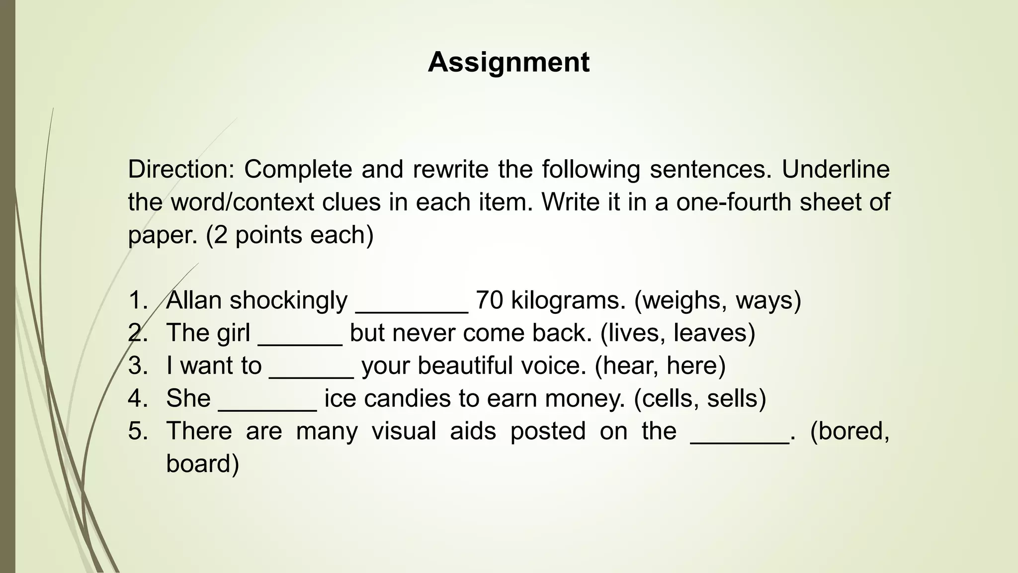 HOMOPHONES | PPTX
