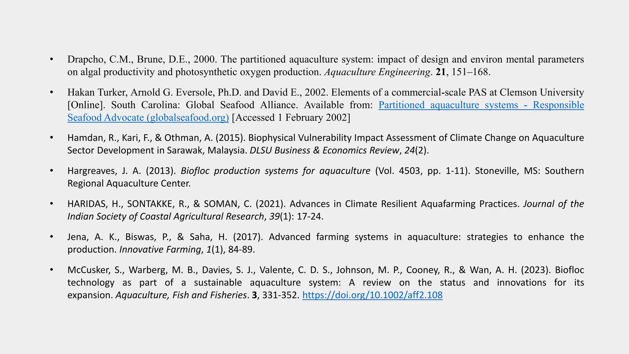 Climate Resilient Aquaculture Practices | PPTX