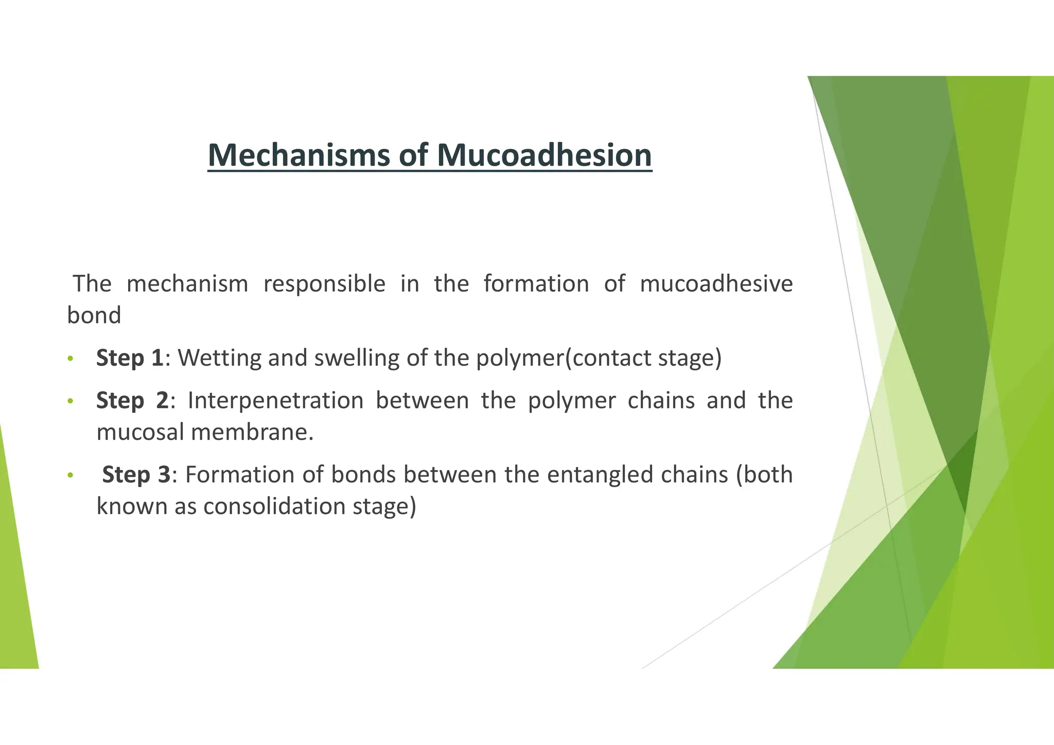 MUCOADHESIVE DRUG DELIVERY System PPT JADAVPUR UNIVERSITY | PDF