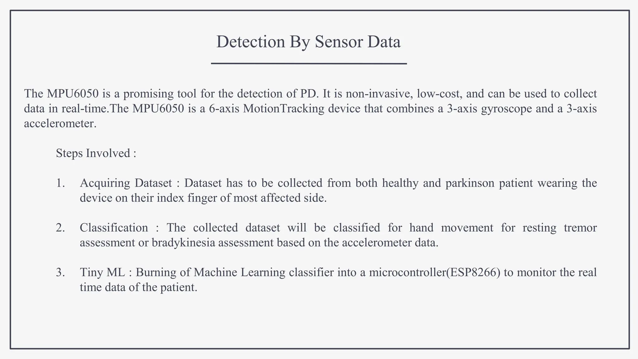 Parkinson's disease detection using ml a | PPTX