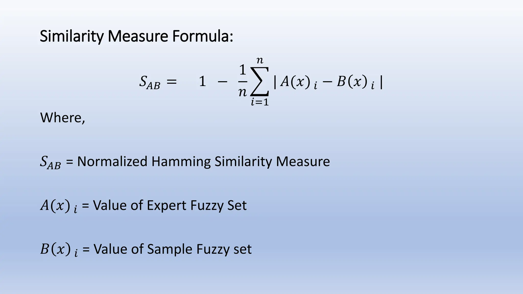 Fuzzy similarity measure for classification.pptx