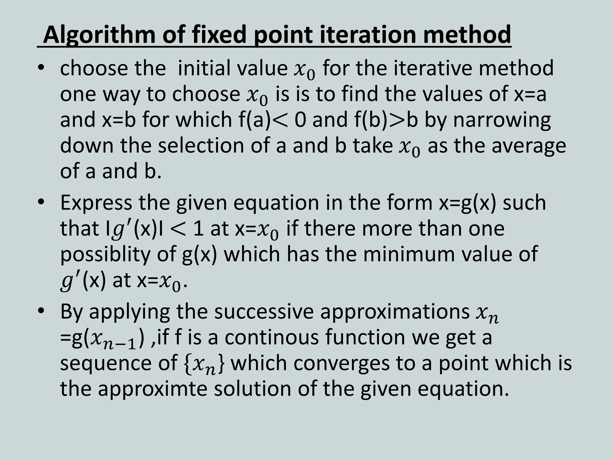 ppt.pptx fixed point iteration method no | PPTX ppt.pptx fixed point iteration method no | PPTX