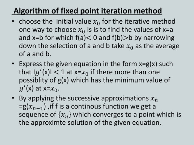ppt.pptx fixed point iteration method no | PPTX