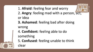Different Kinds of Positive and Negative Emotions | PPTX