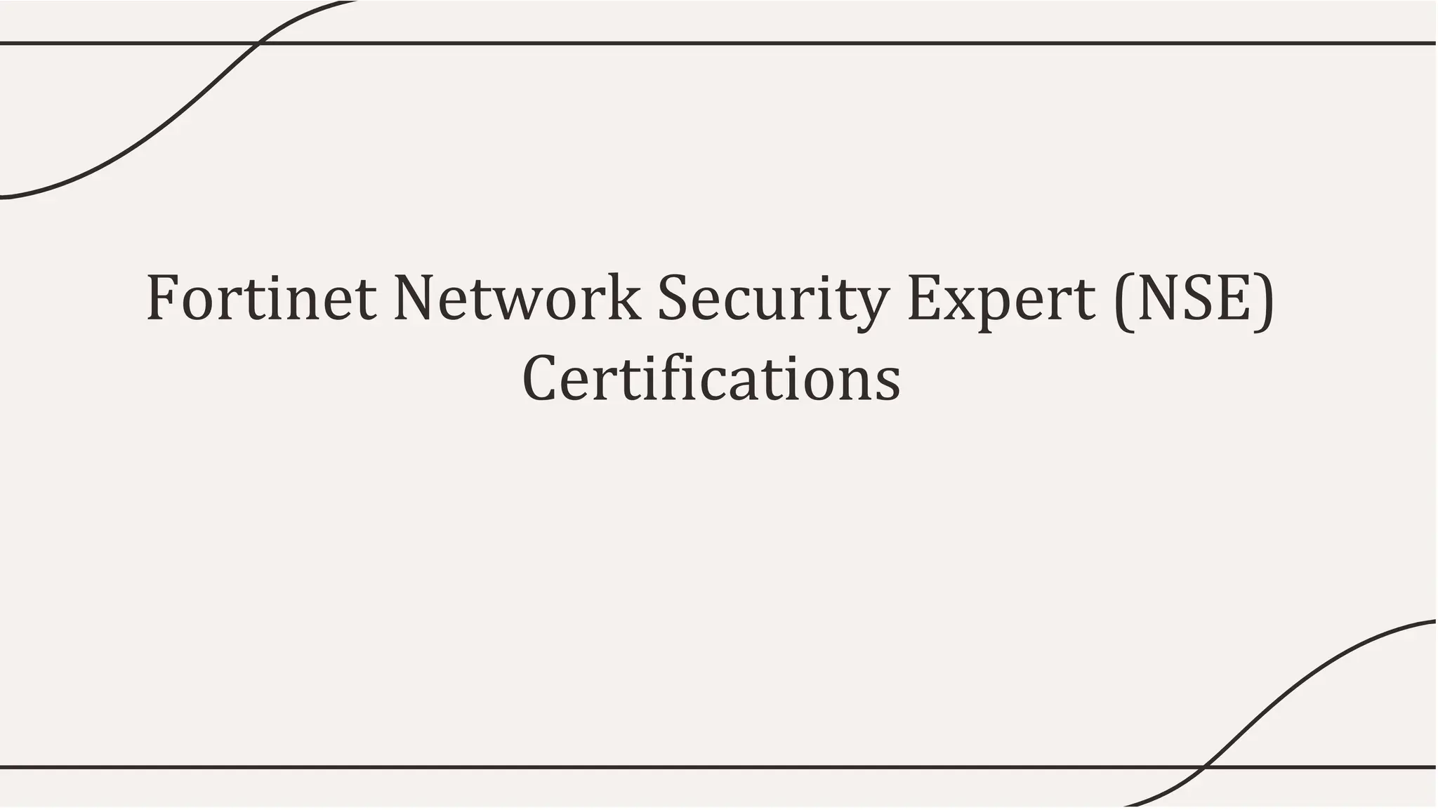 Fortinet Network Associates and Network Security (NSE1 NSE2 NSE3 ...