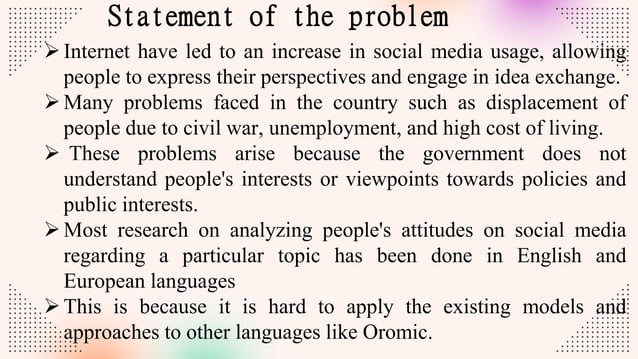 Afan oromo stance classification using machine learning.pptx
