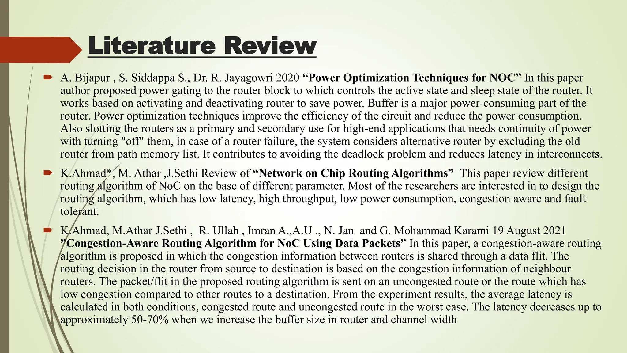 Congestion Aware Routing Algorithm Network On Chip Ppt