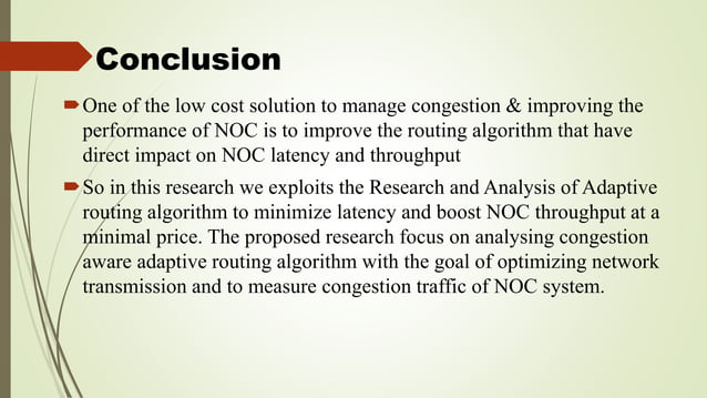 Congestion aware routing algorithm network on chip | PDF