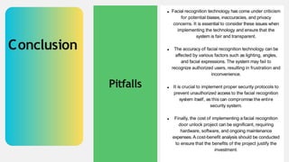 Facial Recognition Door unlock using Machine Learning. | PPTX