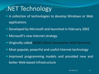 ppt about origin of .net technology .pdf | Operating Systems | Computer Software and Applications