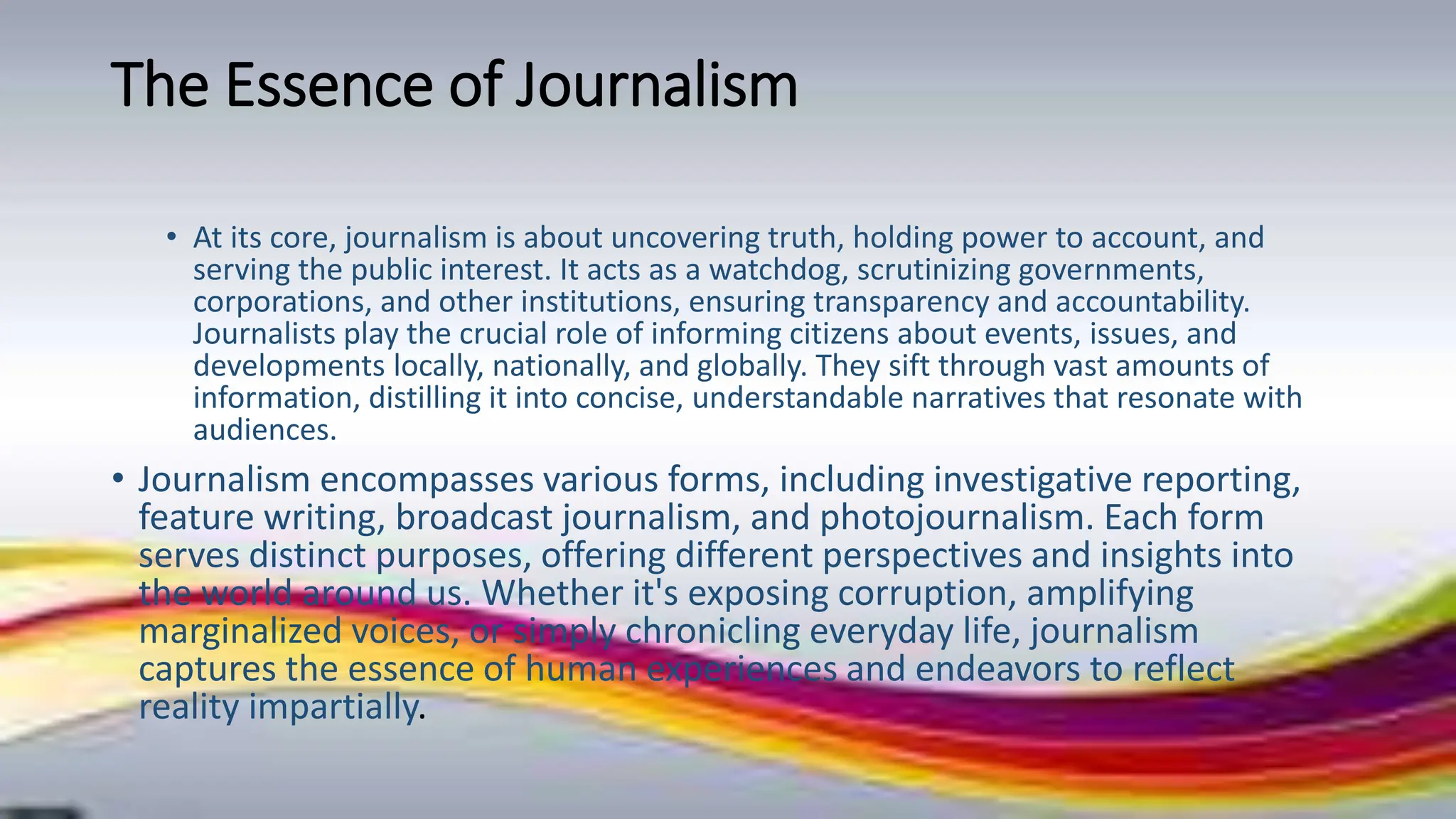 The Role of Social Media in Modern Journalism | PPTX