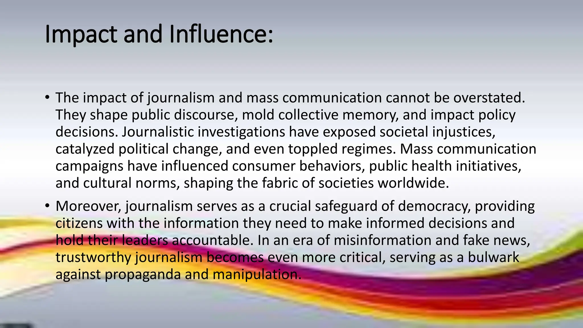 The Role of Social Media in Modern Journalism | PPTX