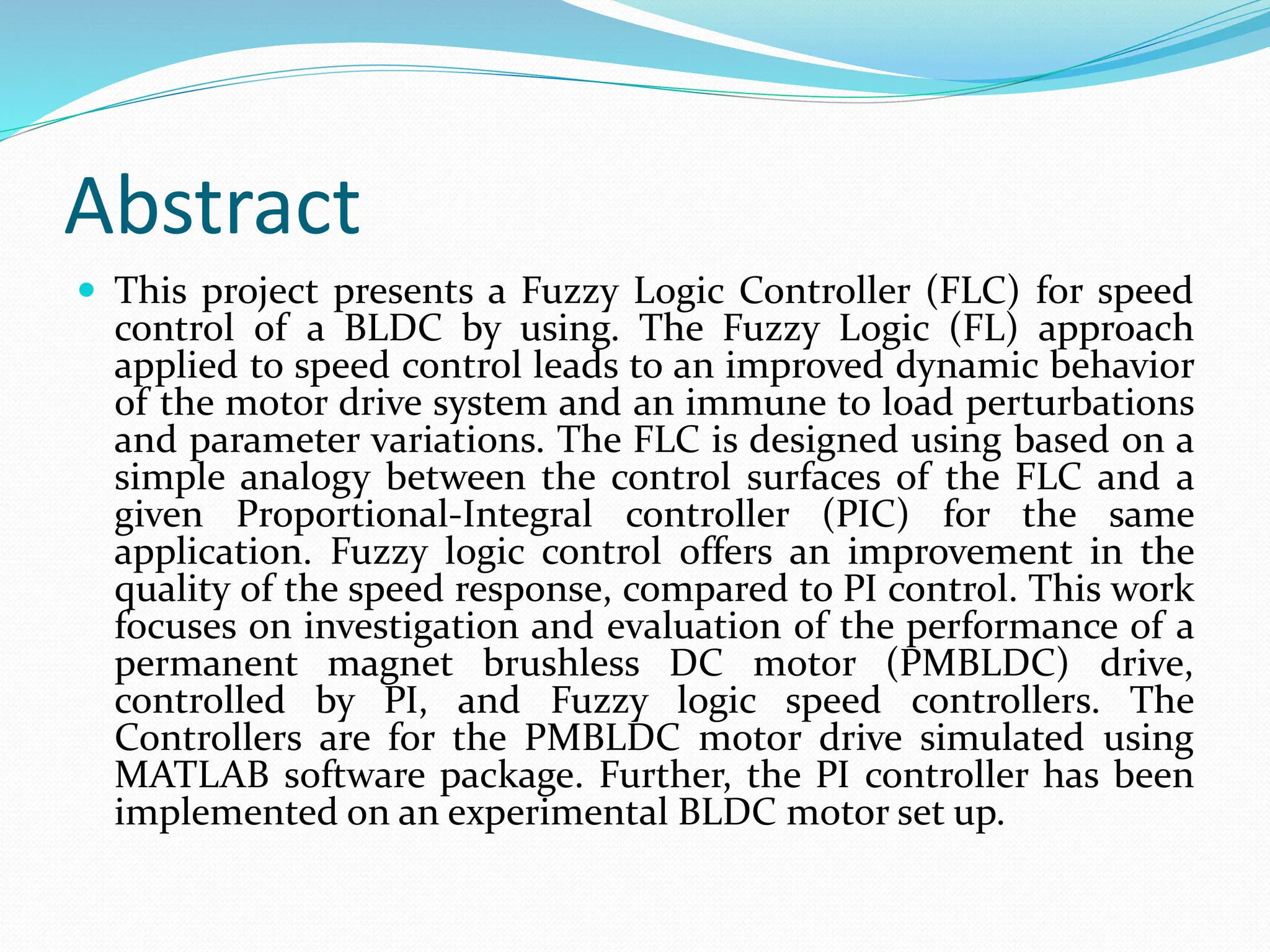 Torque Ripple Minimization using Fuzzy Logic | PPT