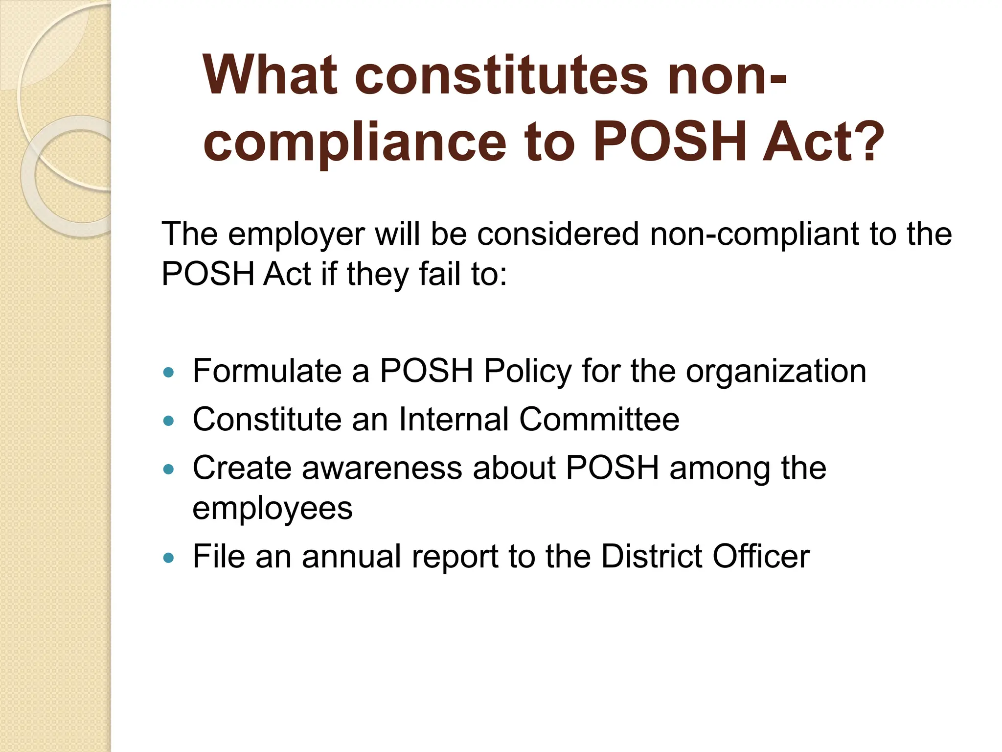 POSH PRESENTATION NEEDS TRAINING HUMAN RESOURCE | PPTX