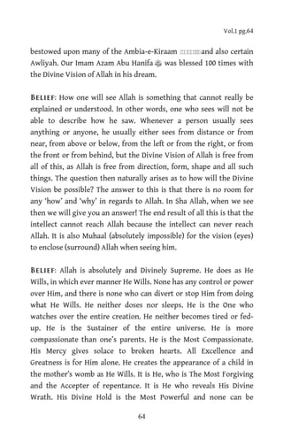 Beliefs Regarding Allah’s Divine Being & Divine Attributes | PDF
