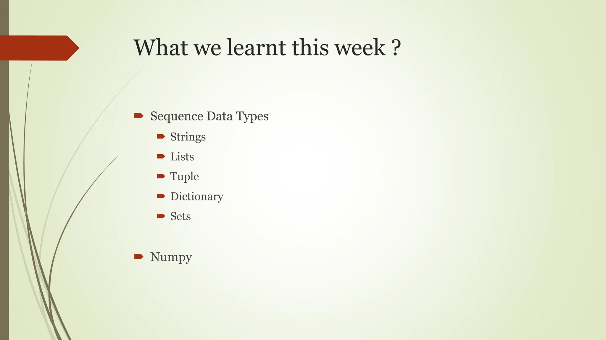 Ppt Data Science Python Sequence Numpypptx