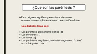 PPT.COMILLAS Y PARENTESIS , trabajo de lenguaje | PPTX