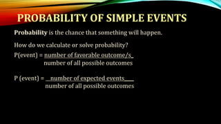 Powerpoint Presentation on Probability by Marjorie M. Estuita | PPT