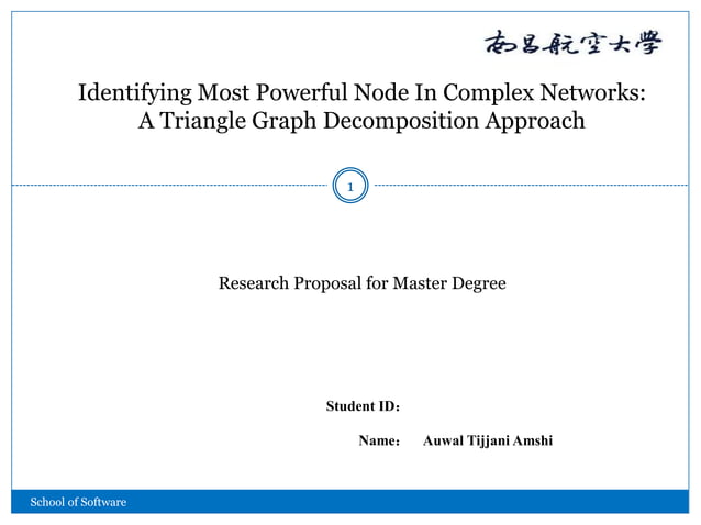 Identifying Most Powerful Node In Complex Networks: A Triangle Graph Decomposition Approach | PPT