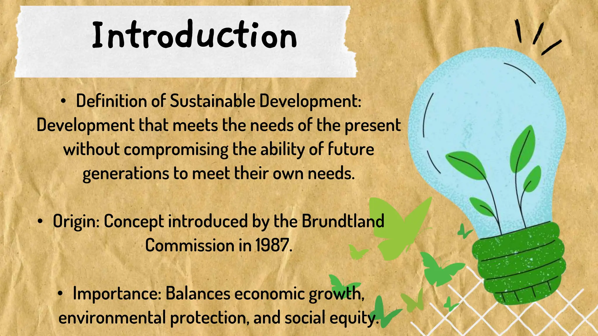 Sustainable development, " Ensuring a better future for All" | PPT
